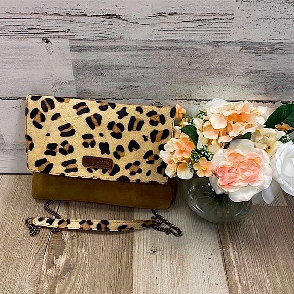 Jane Marie | Bags | Jane Marie Leopard Real Suede Animal Print ...